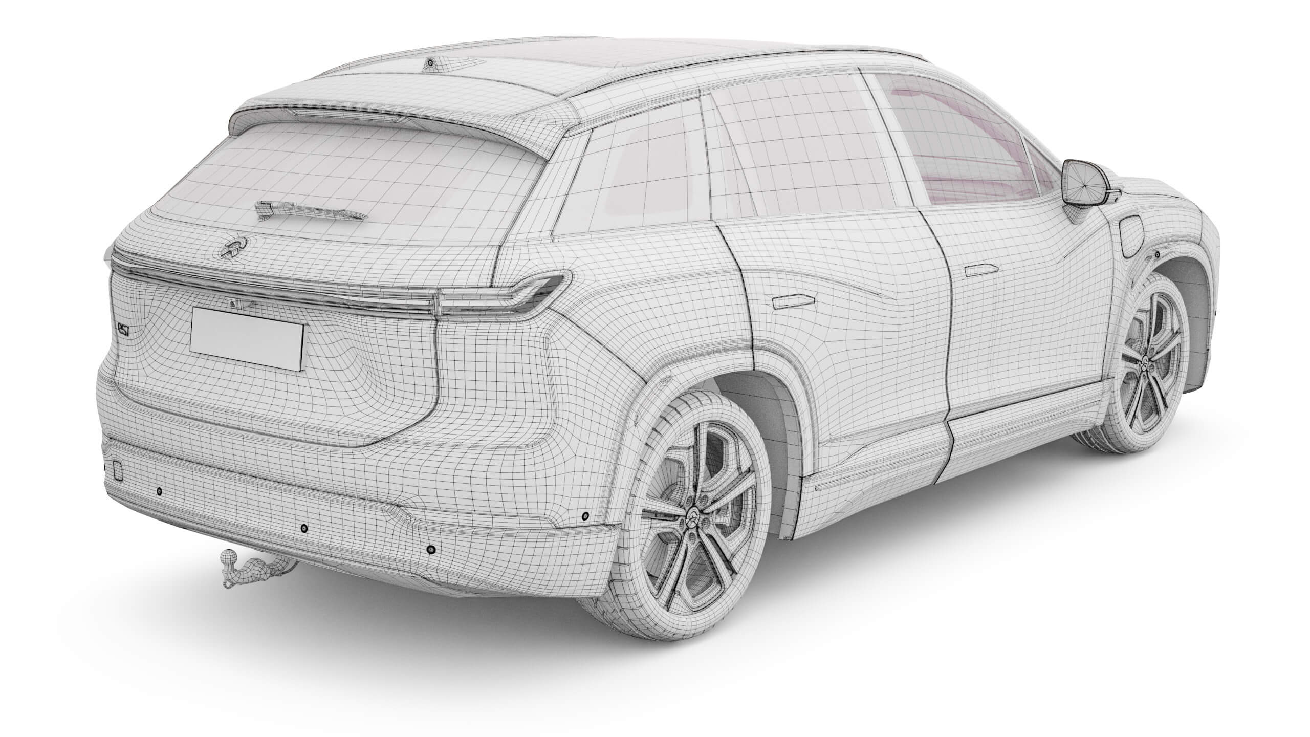 2024 Nio EL7 ES7 With Interior - 3D Model by MantangCG