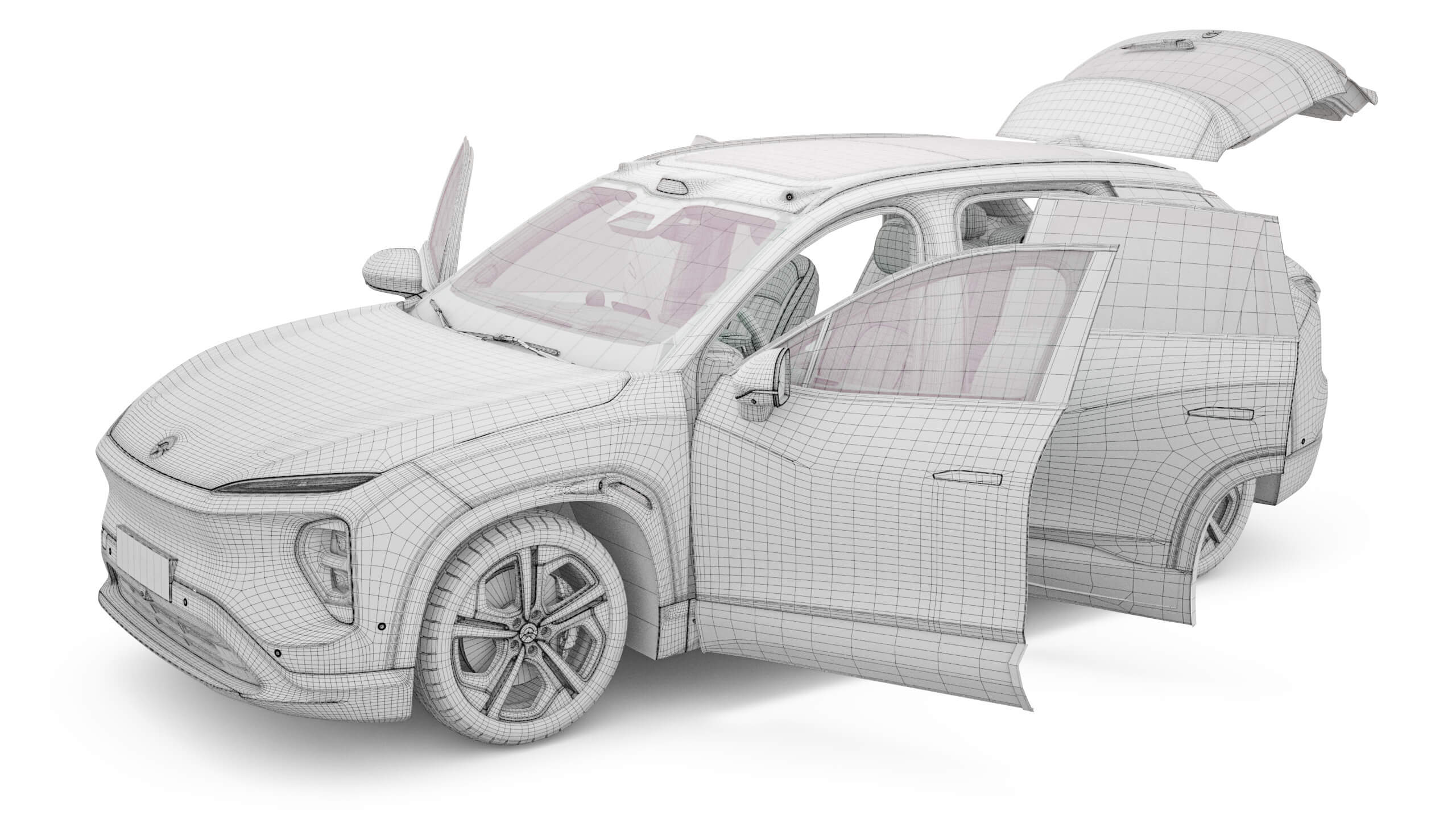 2024 Nio EL7 ES7 With Interior - 3D Model by MantangCG