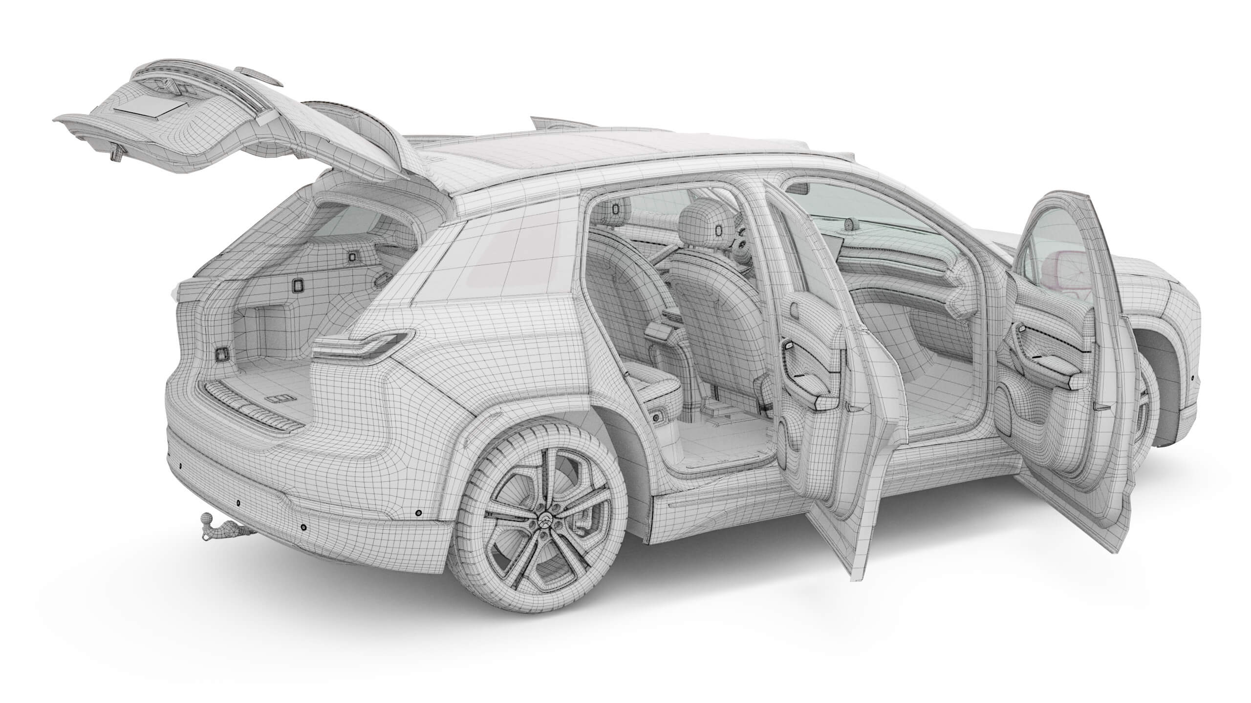 2024 Nio EL7 ES7 With Interior - 3D Model by MantangCG