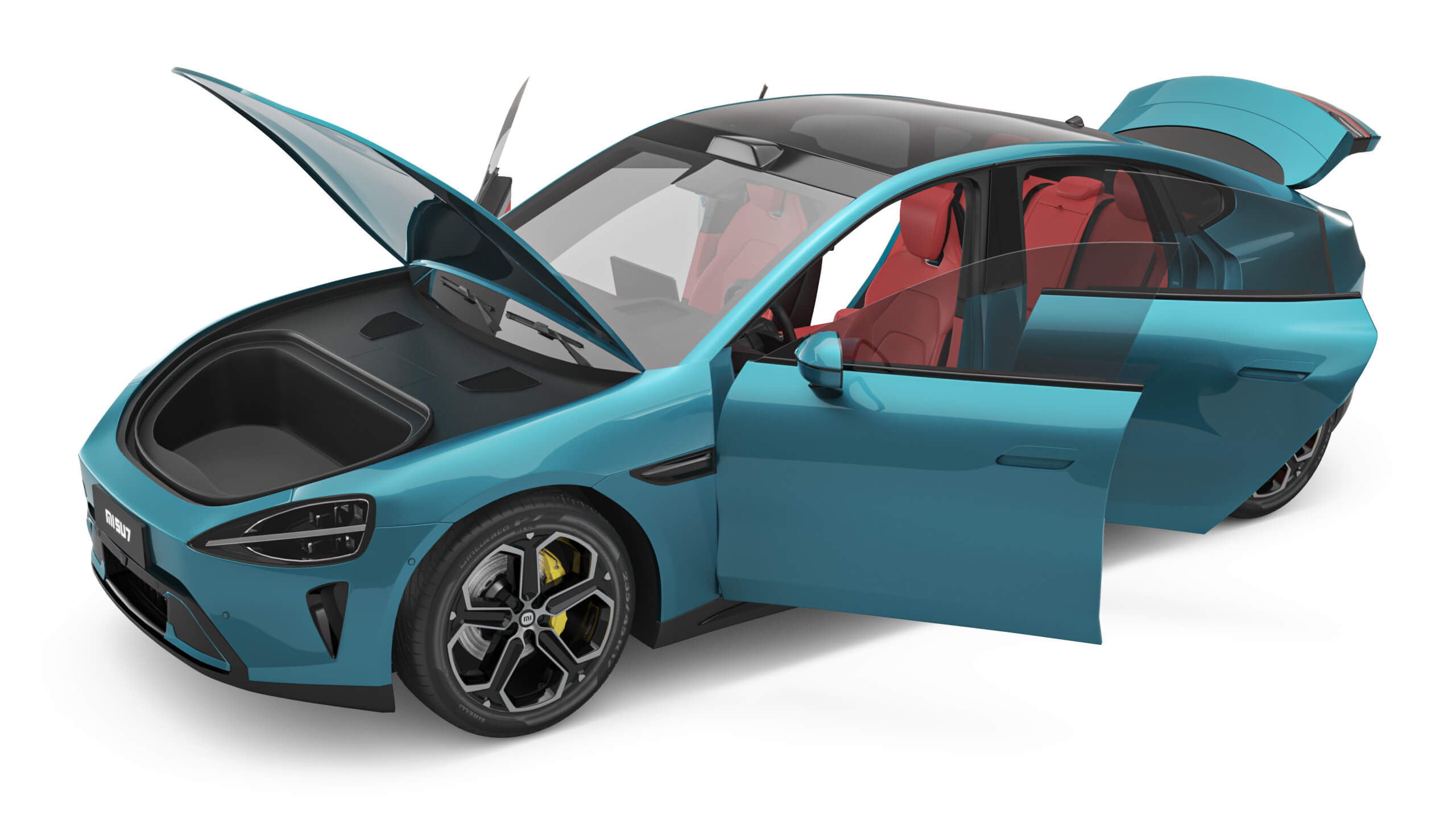 2024 Xiaomi SU7 With Interior - 3D Model by MantangCG