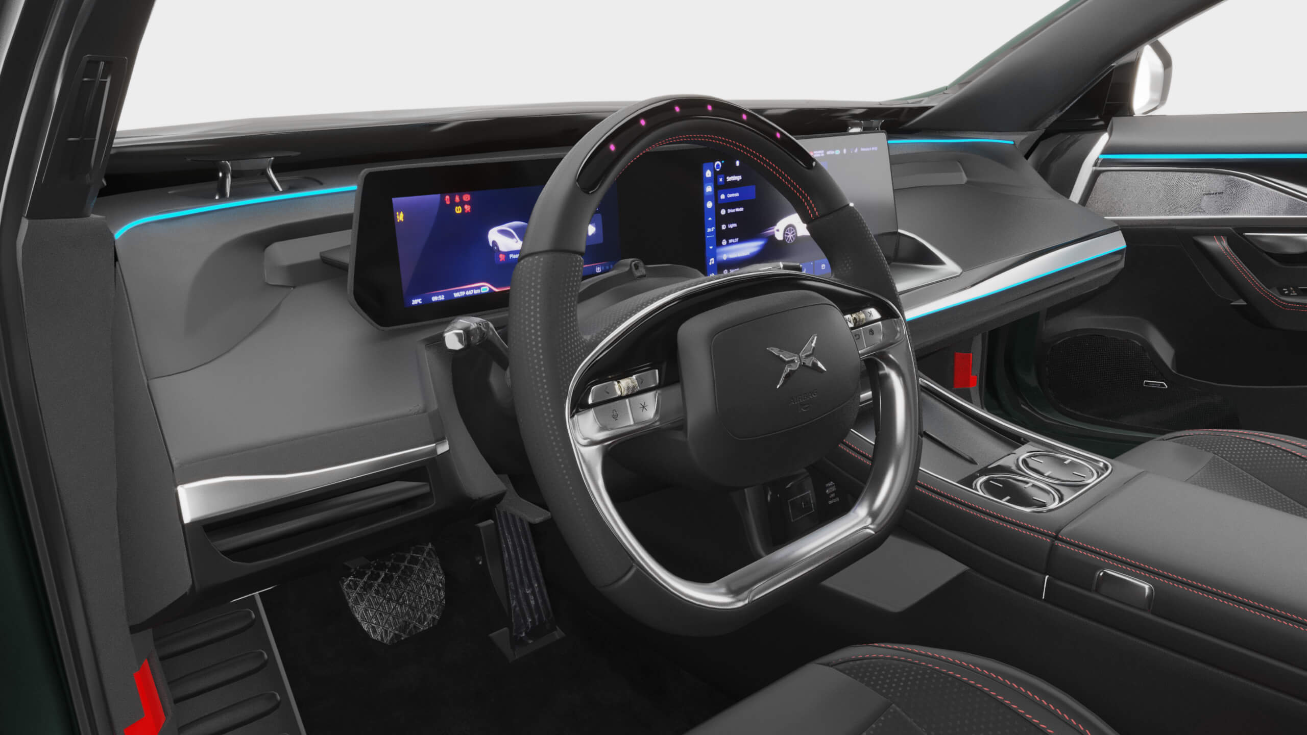 2024 Xpeng P7 With Interior - 3D Model by MantangCG