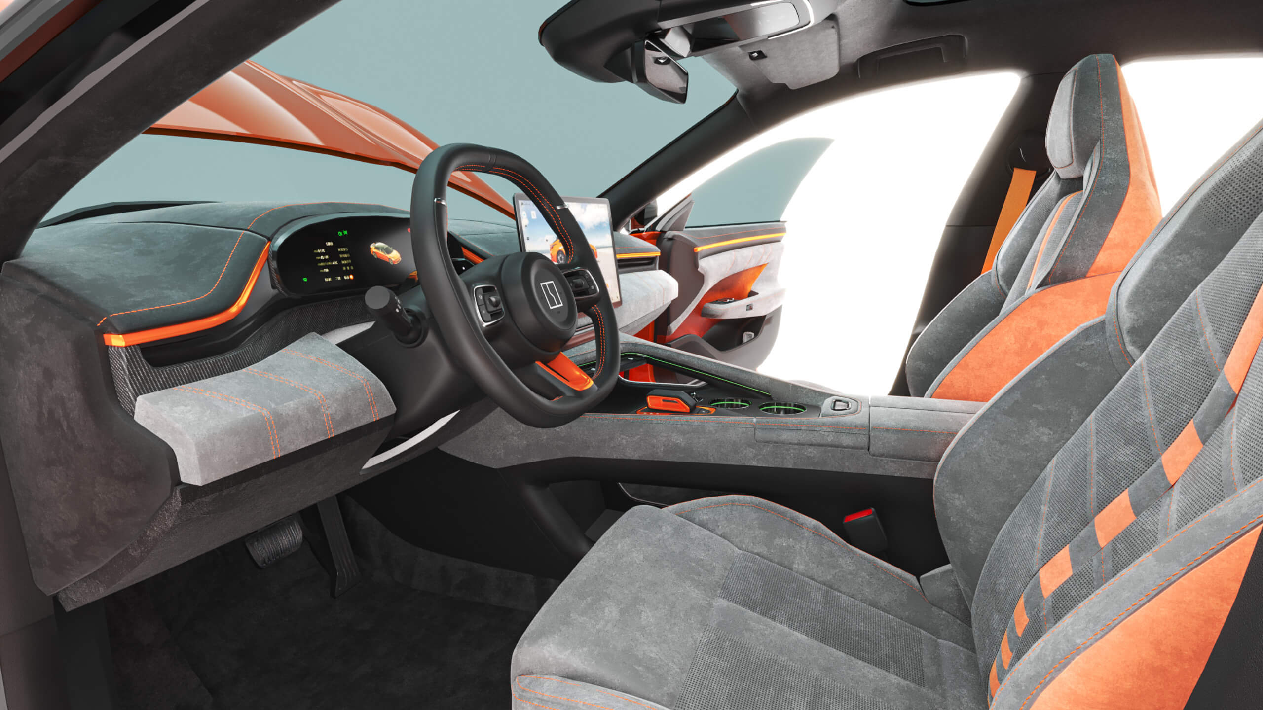 2024 Zeekr New 001 With Interior - 3D Model by MantangCG