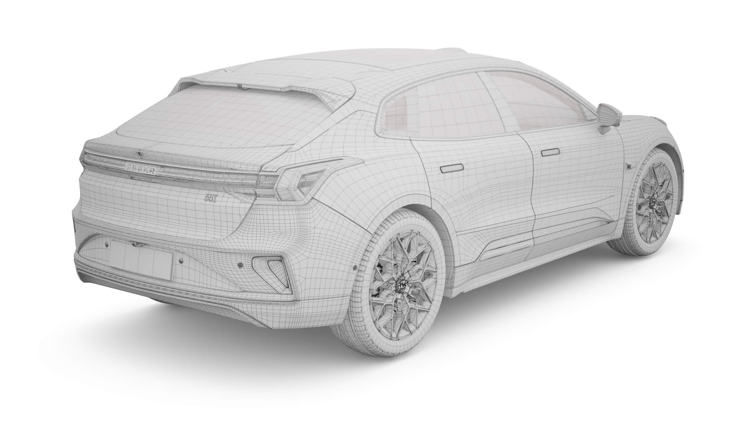 2024 Zeekr New 001 With Interior - 3D Model by MantangCG