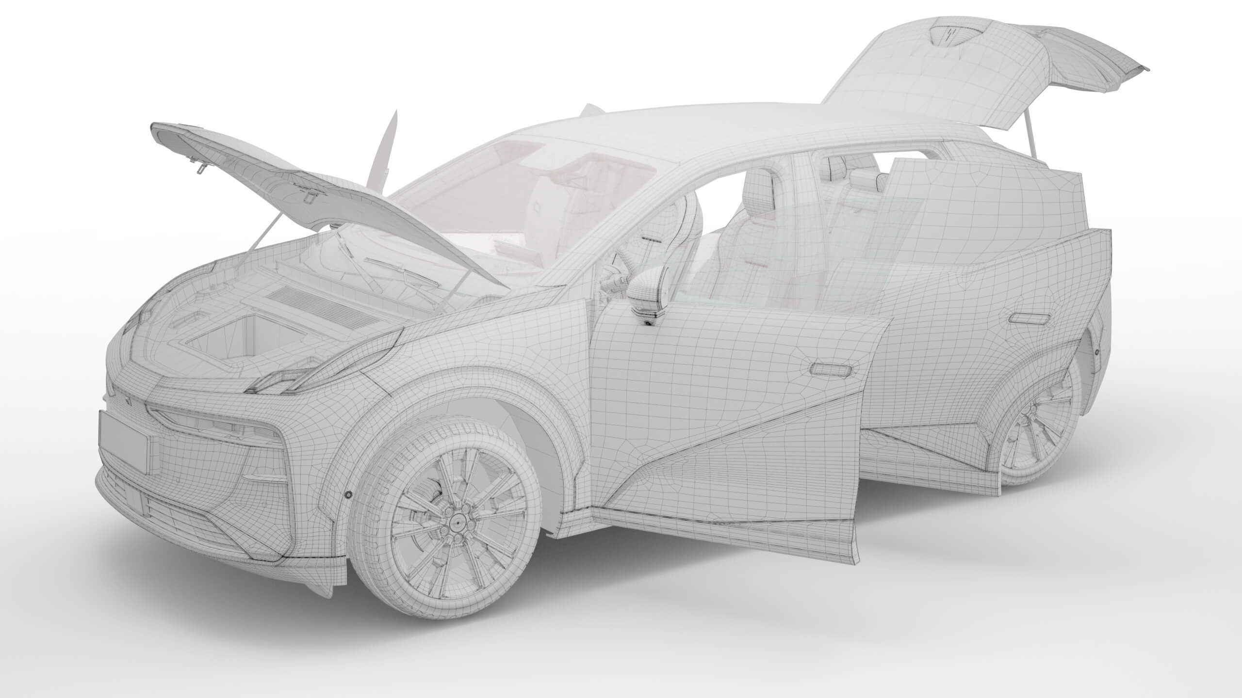 2024 Zeekr X With Interior - 3D Model by MantangCG