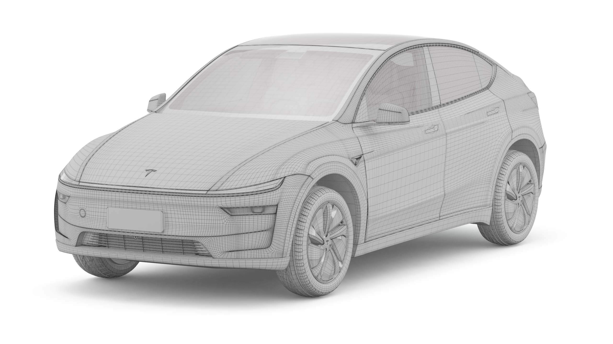 2025 Tesla New Model Y With Interior Include Two Style Rims by MantangCG