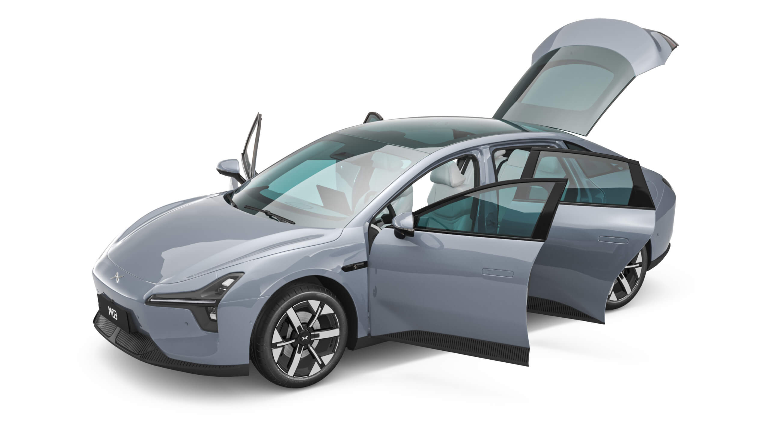 2025 Xpeng Mona M03 With Interior - 3D Model by MantangCG