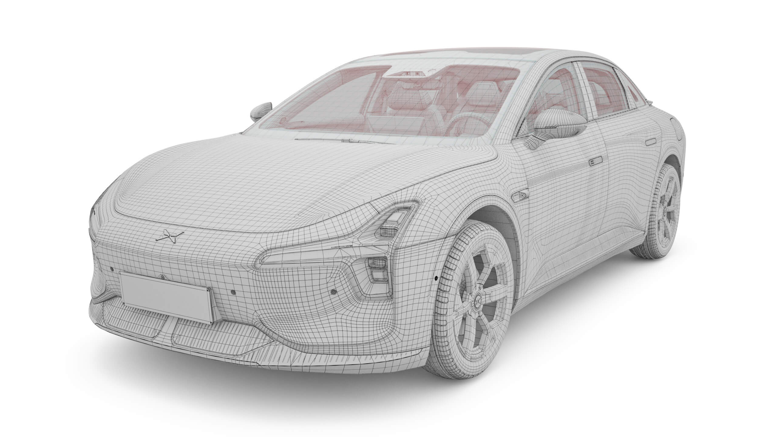 2025 Xpeng Mona M03 With Interior - 3D Model by MantangCG