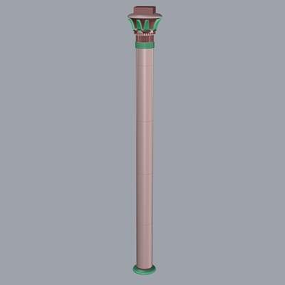 Ancient Egyptian Pharaoh Column 06 - 3D Model by maram