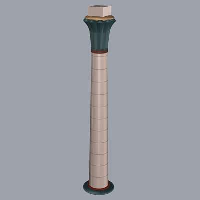 Ancient Egyptian Pharaoh Column 04 - 3D Model by maram