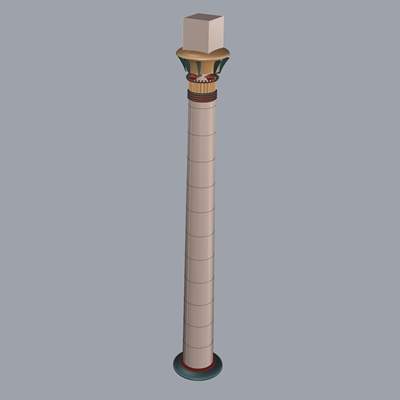 Ancient Egyptian Pharaoh Column 02 - Free 3D Model by maram