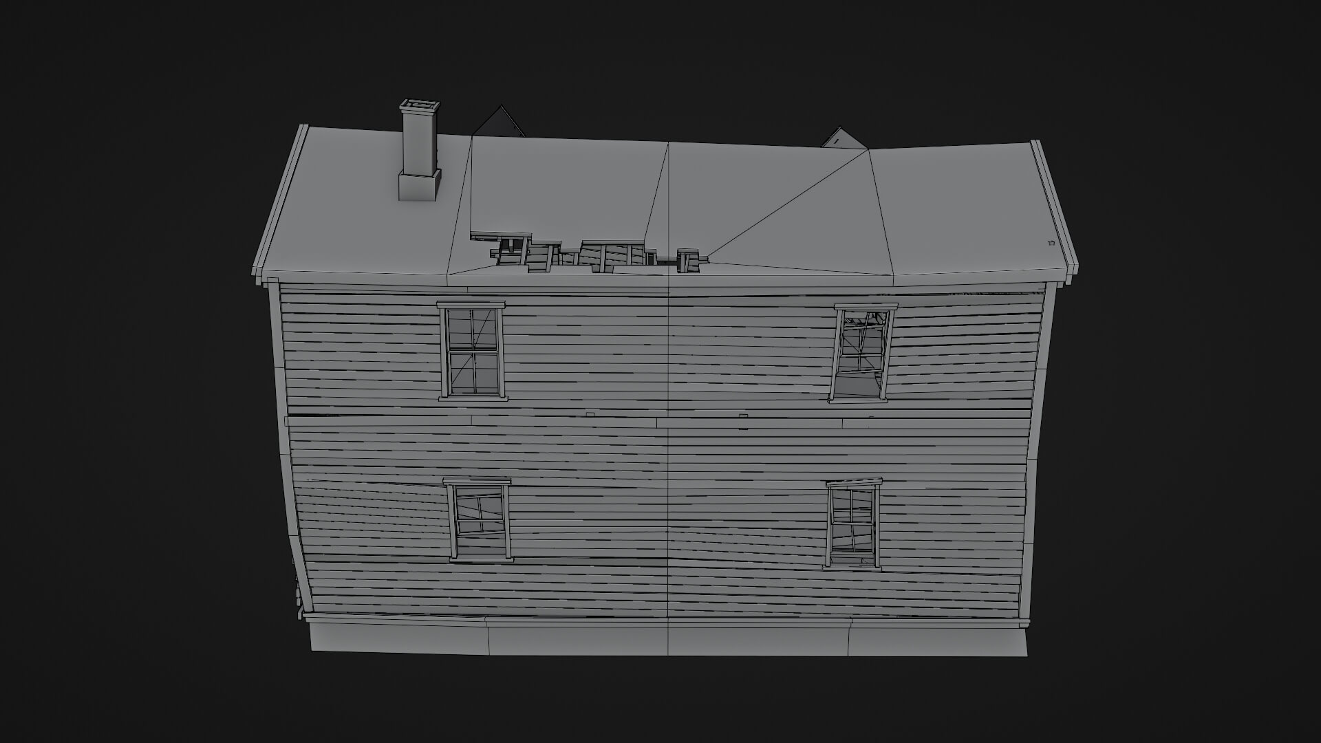 Abandoned House With Interior Low Poly - 3D Model by Marcangangelo Di ...