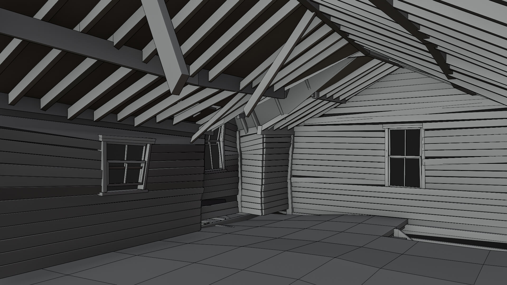 Abandoned House With Interior Low Poly - 3D Model by Marcangangelo Di ...