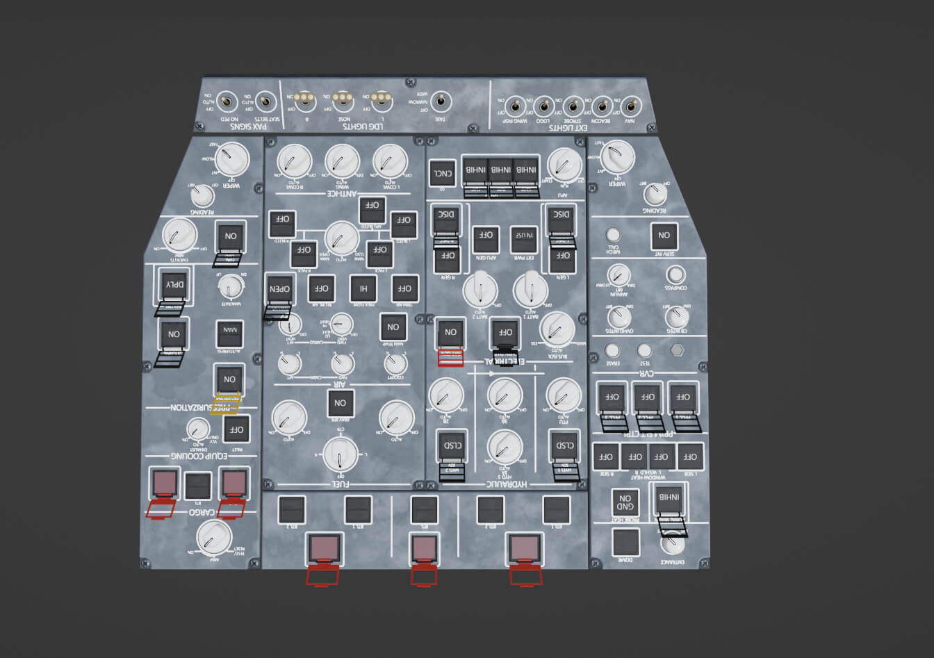 Airbus A220 Cockpit Overhead Animated Low Poly - 3D Model by ...