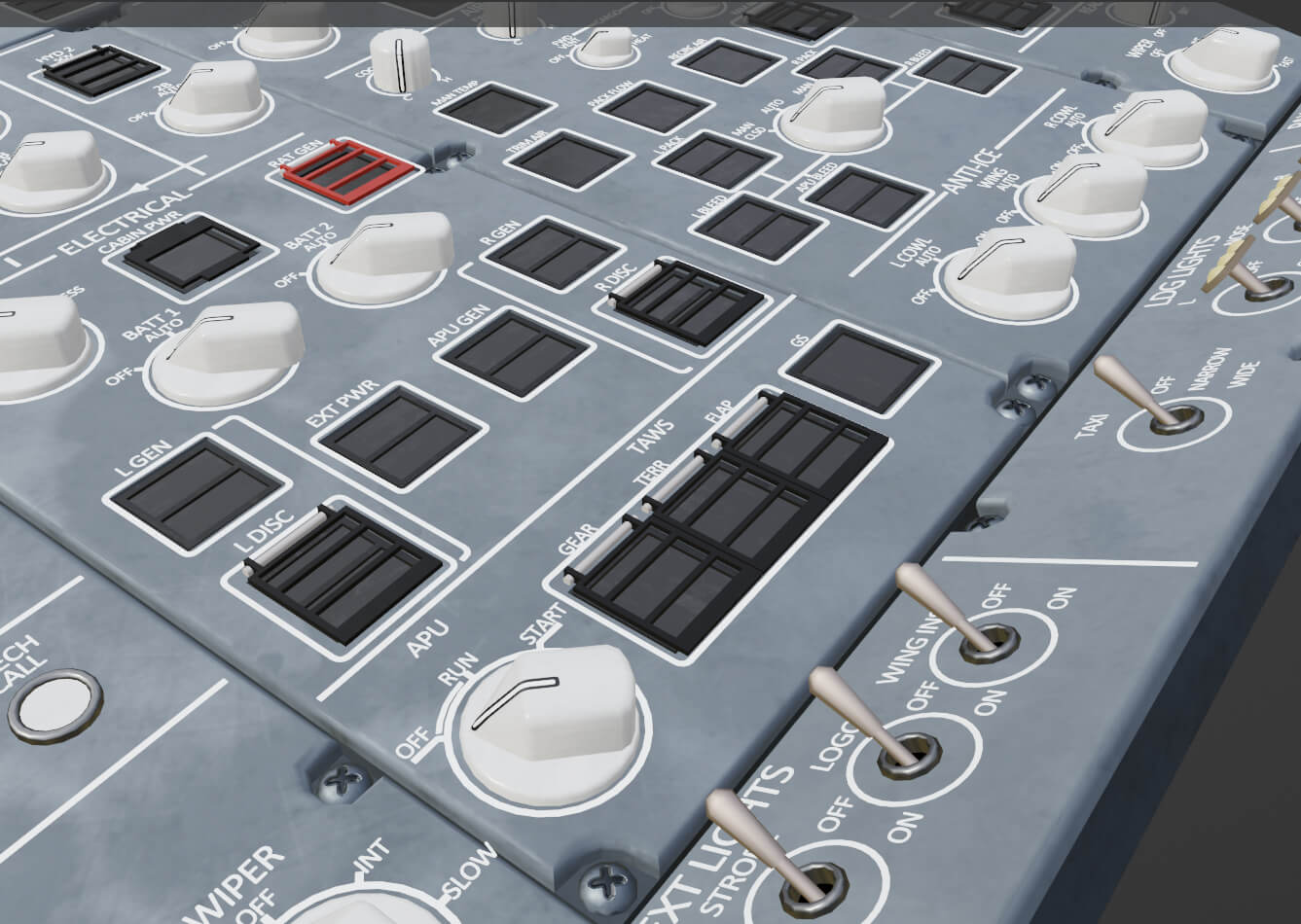 Airbus A220 Cockpit Overhead Animated Low Poly - 3D Model by ...
