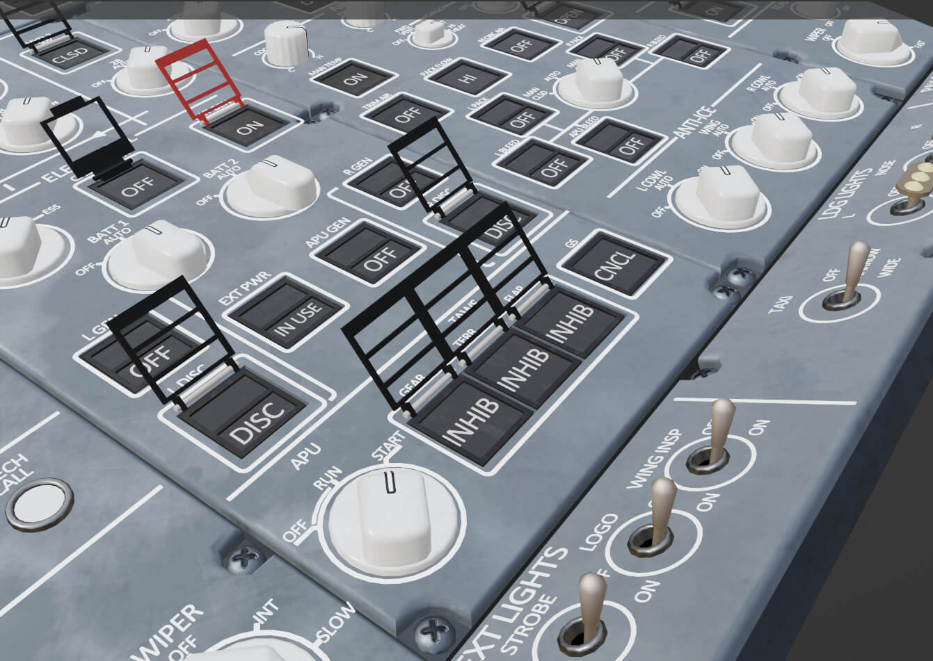 Airbus A220 Cockpit Overhead Animated Low Poly - 3D Model by ...