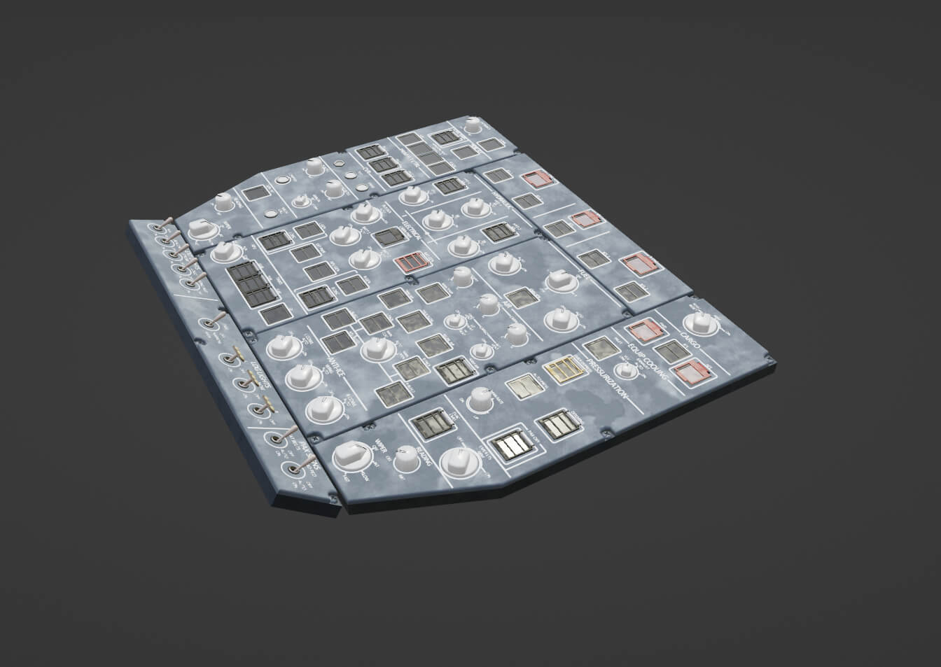 Airbus A220 Cockpit Overhead Animated Low Poly - 3D Model by ...