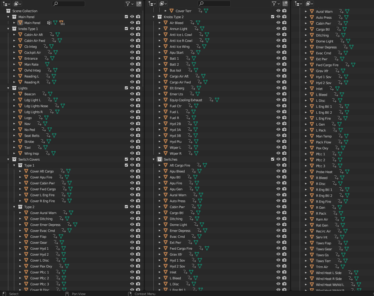 Airbus A220 Cockpit Overhead Animated Low Poly - 3D Model by ...