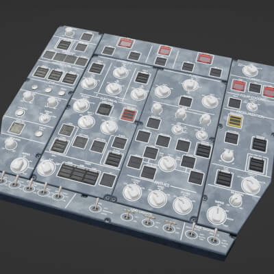 Airbus A220 Cockpit Overhead Animated Low Poly - 3D Model by ...