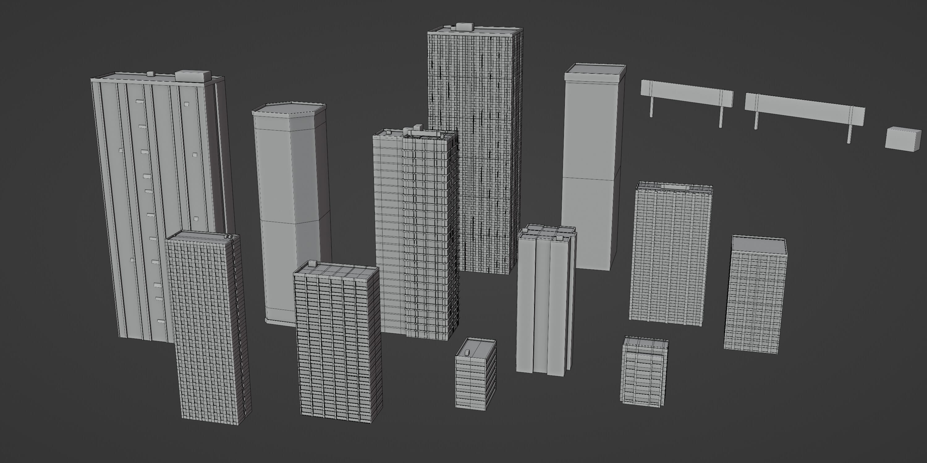City Pack Low Poly Building Collection - 3D Model by Marcangangelo Di ...