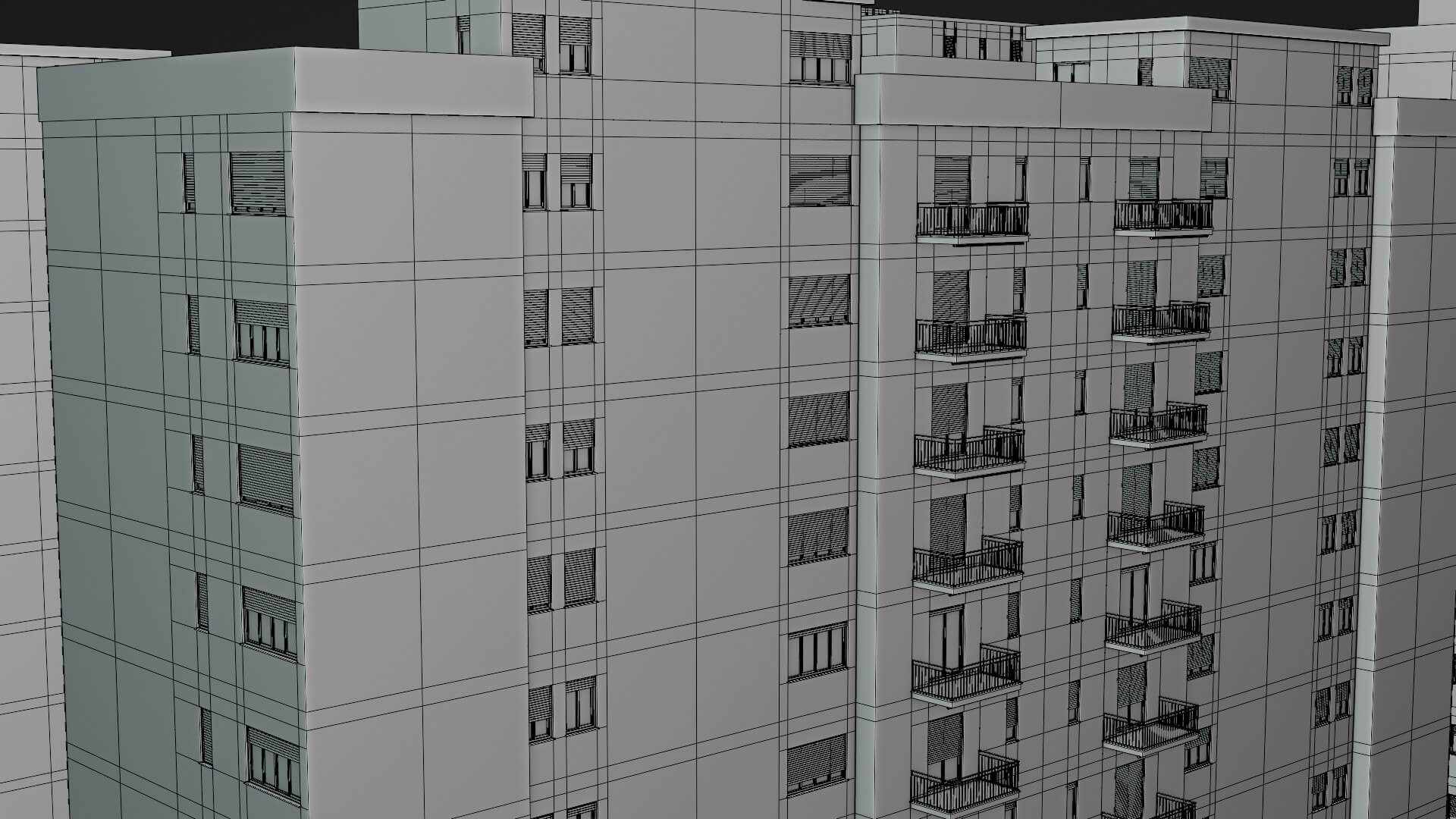 High Density City Residential Buildings Low Poly - 3D Model by ...
