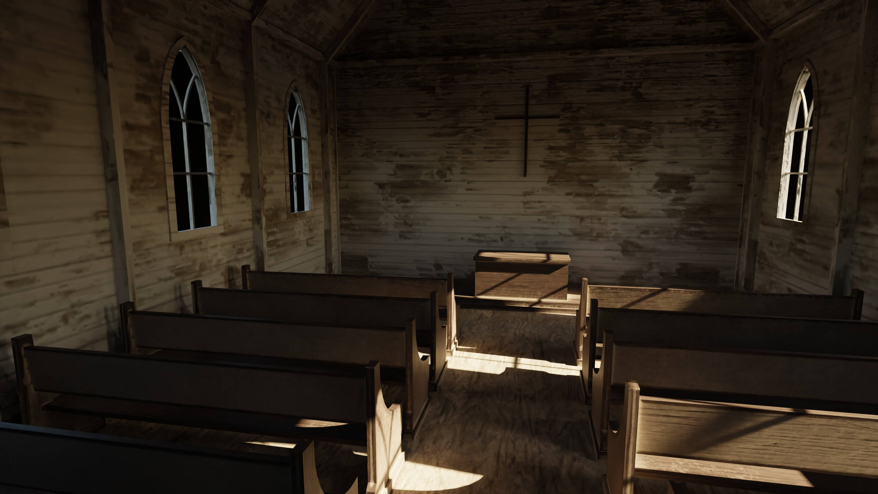 Old Church With Interior Low Poly - 3D Model by Marcangangelo Di ...