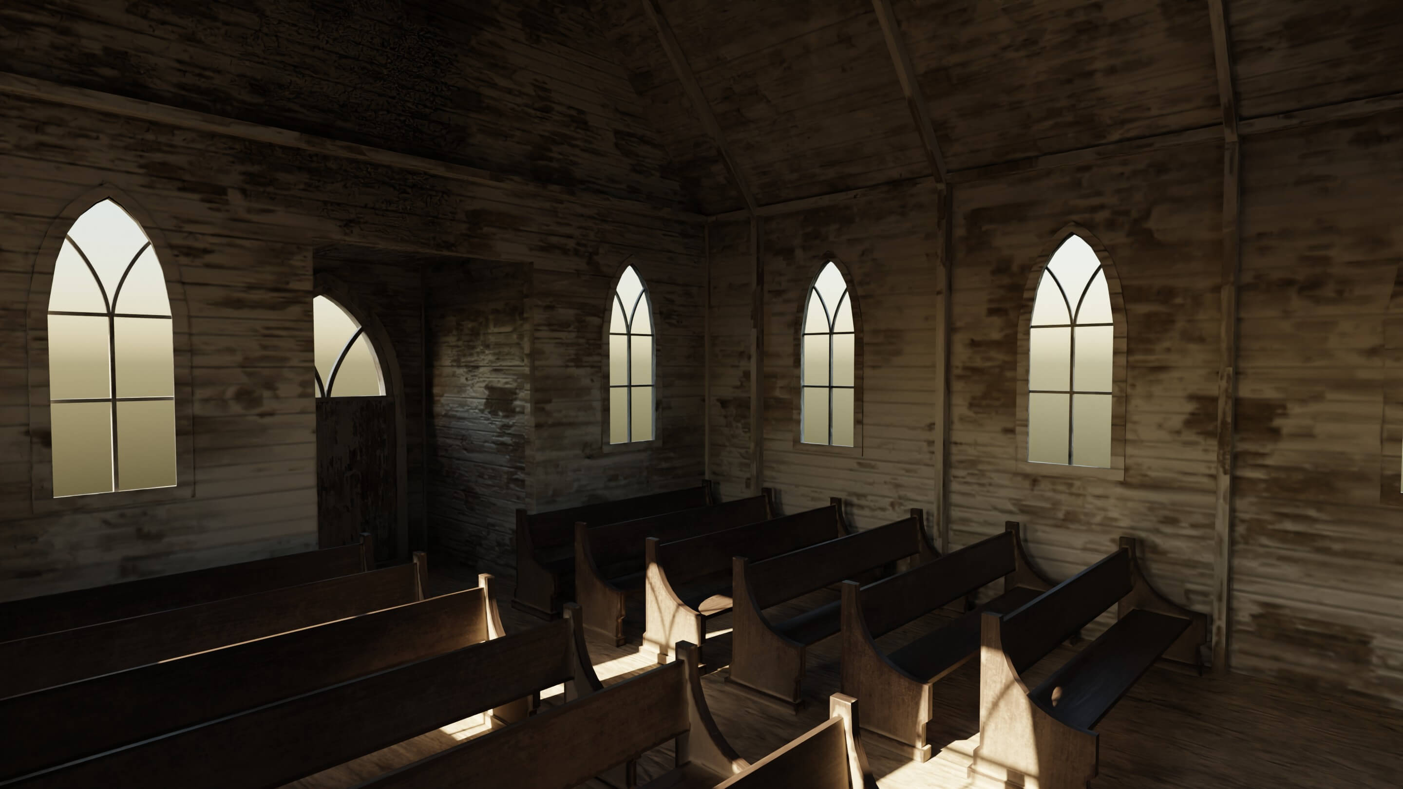 Old Church With Interior Low Poly - 3D Model by Marcangangelo Di ...