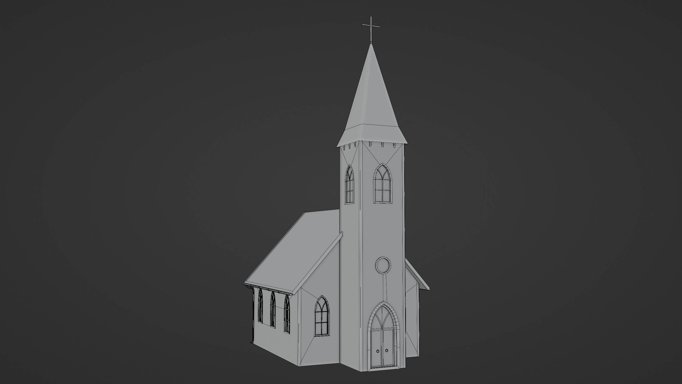 Old Church With Interior Low Poly - 3D Model by Marcangangelo Di ...