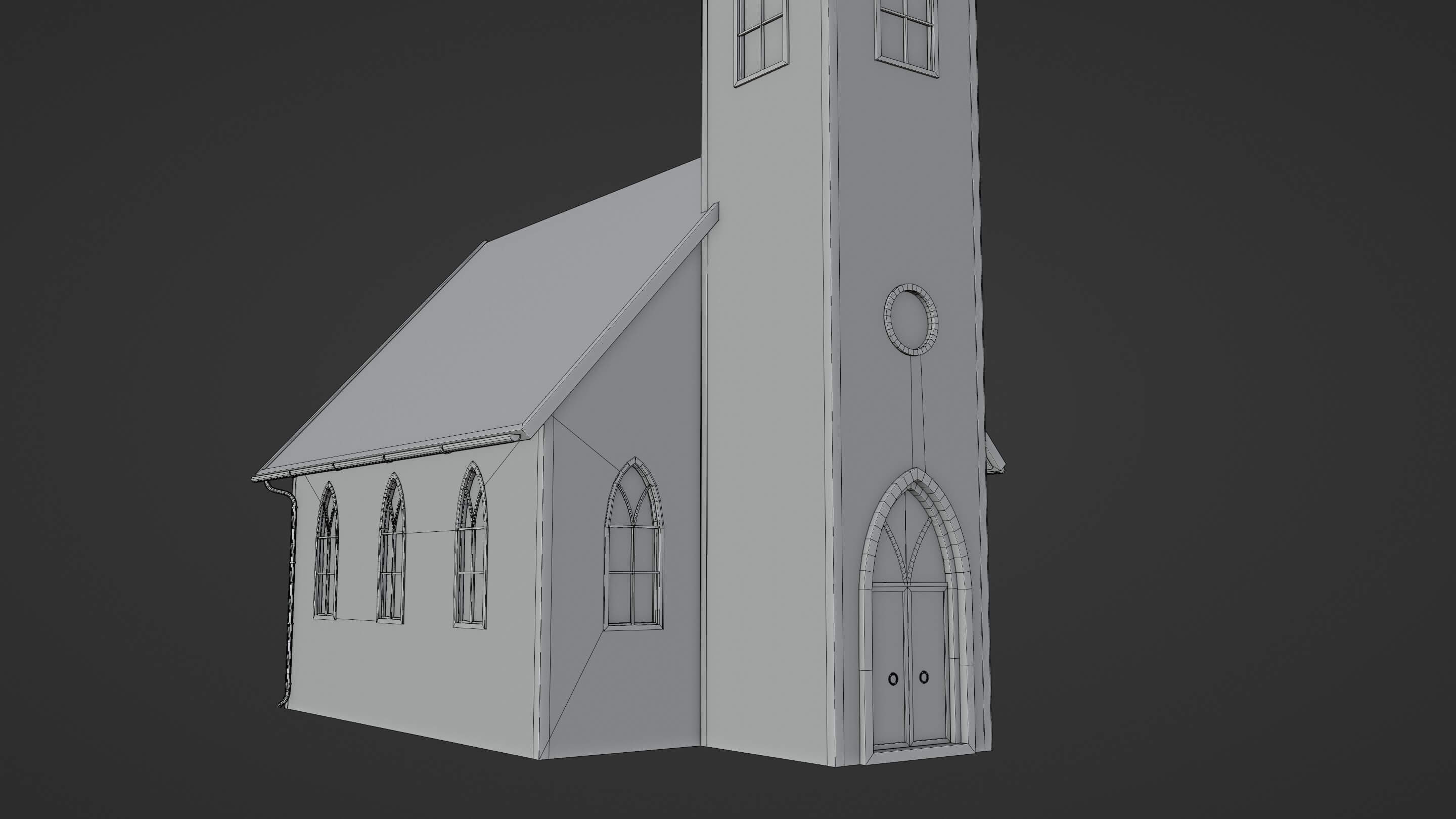 Old Church With Interior Low Poly - 3D Model by Marcangangelo Di ...