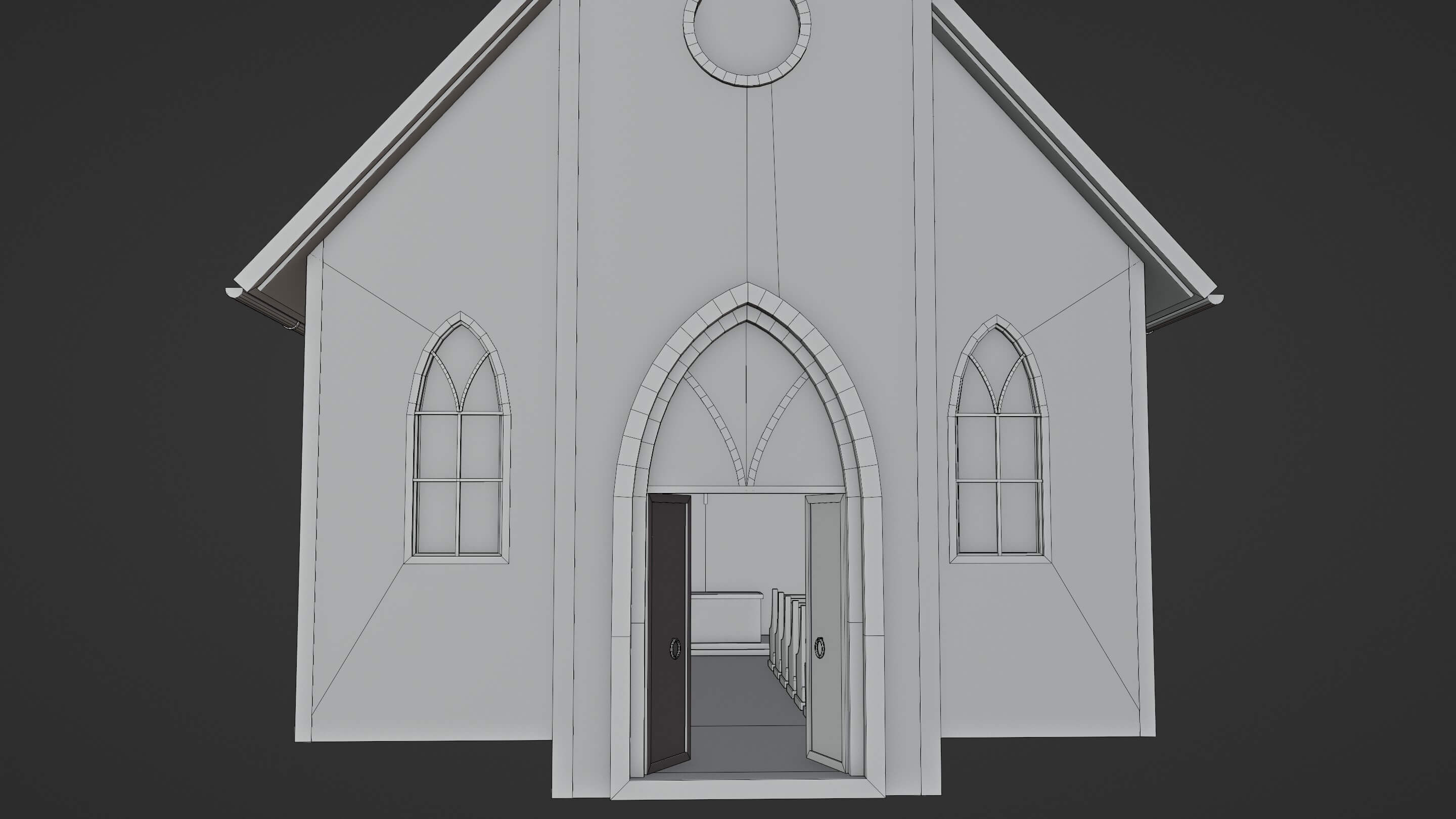 Old Church With Interior Low Poly - 3D Model by Marcangangelo Di ...