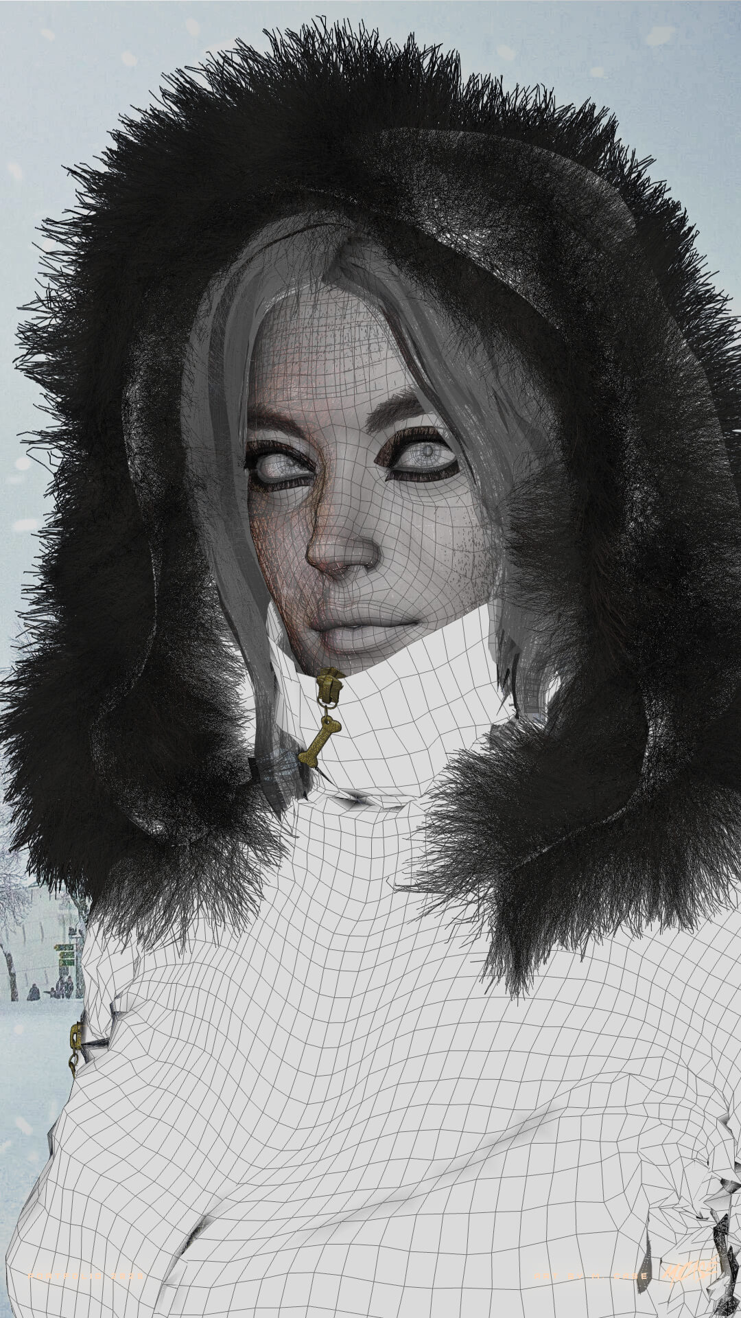 Alessa - Winter Abyss Promo 3D Render, Digital Art by MarceloCase