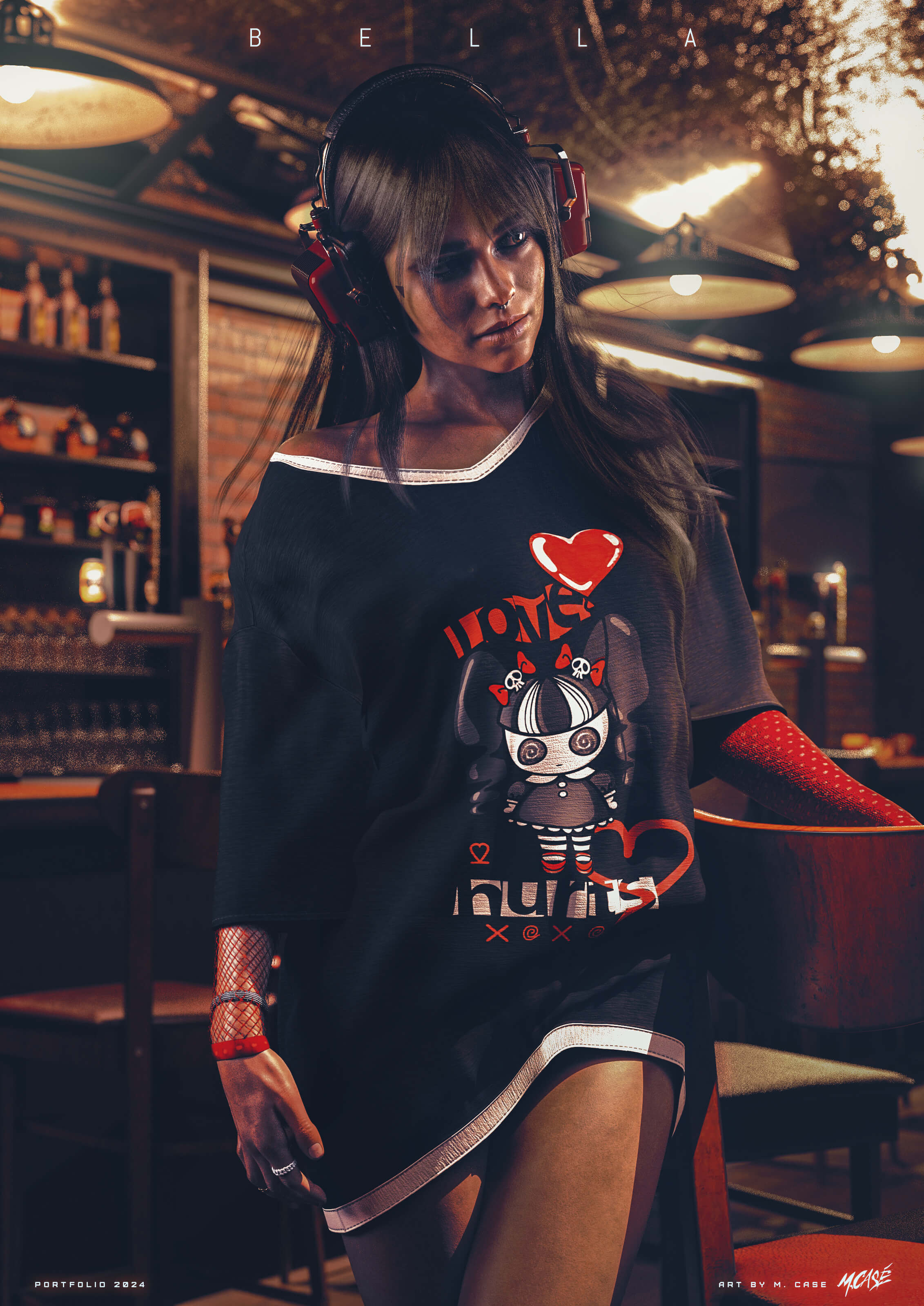 Bella Isis Bar 3D Render, Digital Art by MarceloCase