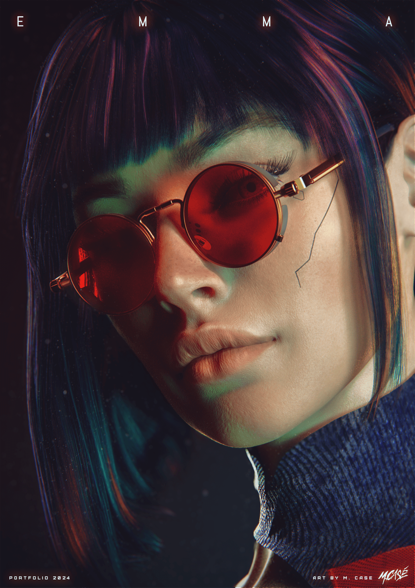 Emma Bits & Bytes 3D Render, Digital Art by MarceloCase