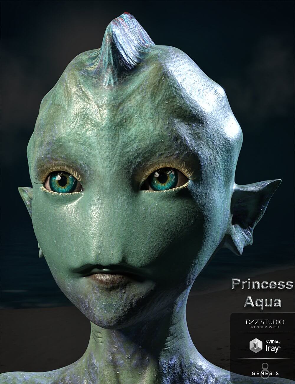 Princess Aqua For Genesis 8 Female - Daz Content by Marcius