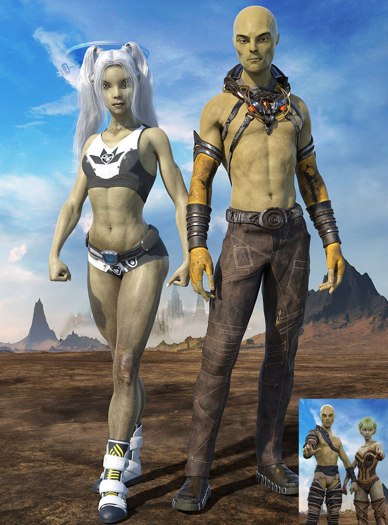 Sevenine and Twofive for Genesis 8 Female and Male - Daz Content by Marcius