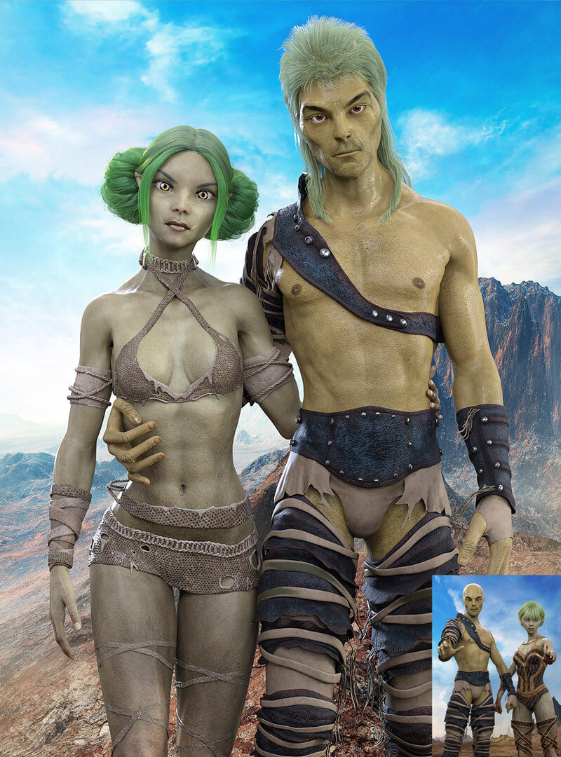 Sevenine and Twofive for Genesis 8 Female and Male - Daz Content by Marcius