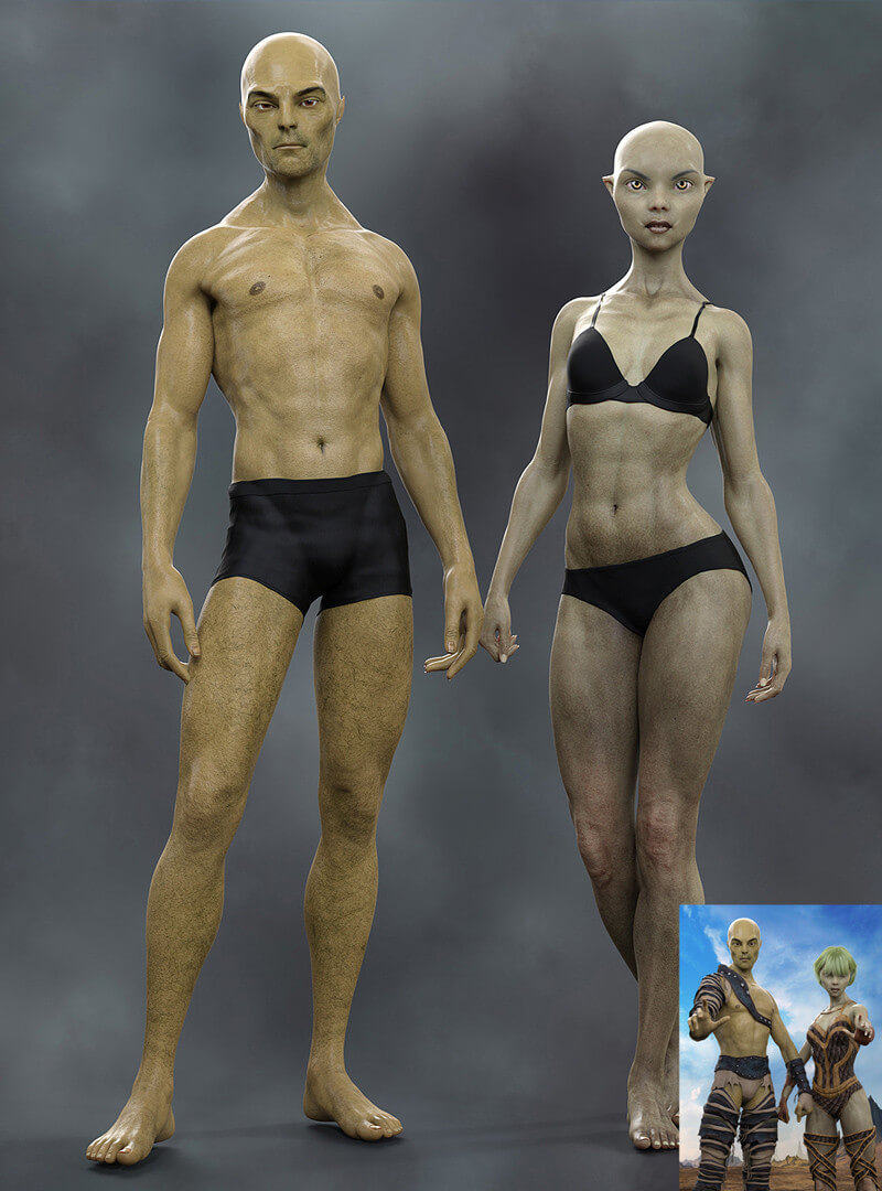 Sevenine and Twofive for Genesis 8 Female and Male - Daz Content by Marcius