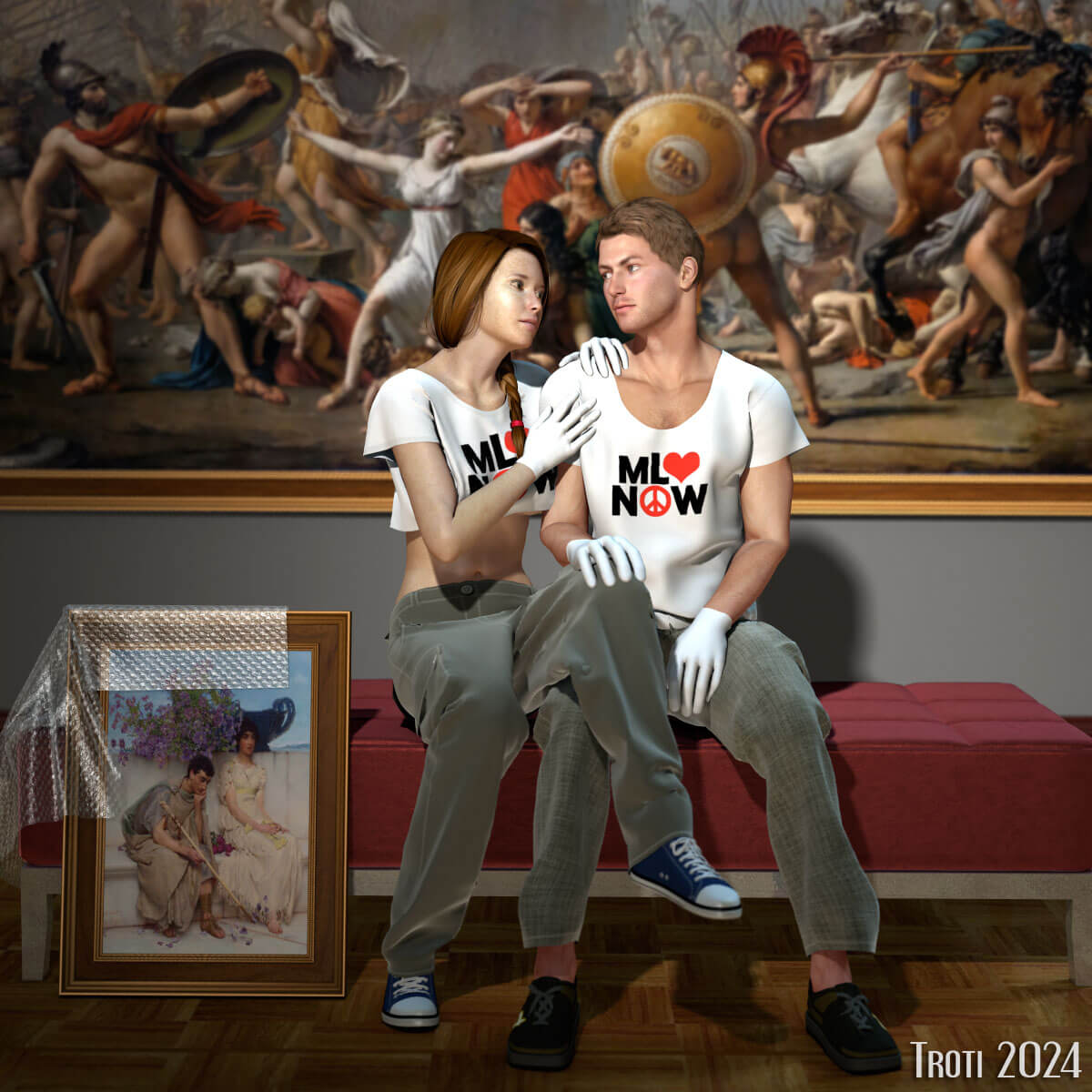 Art lovers I 3D Render, Digital Art by Marcopol