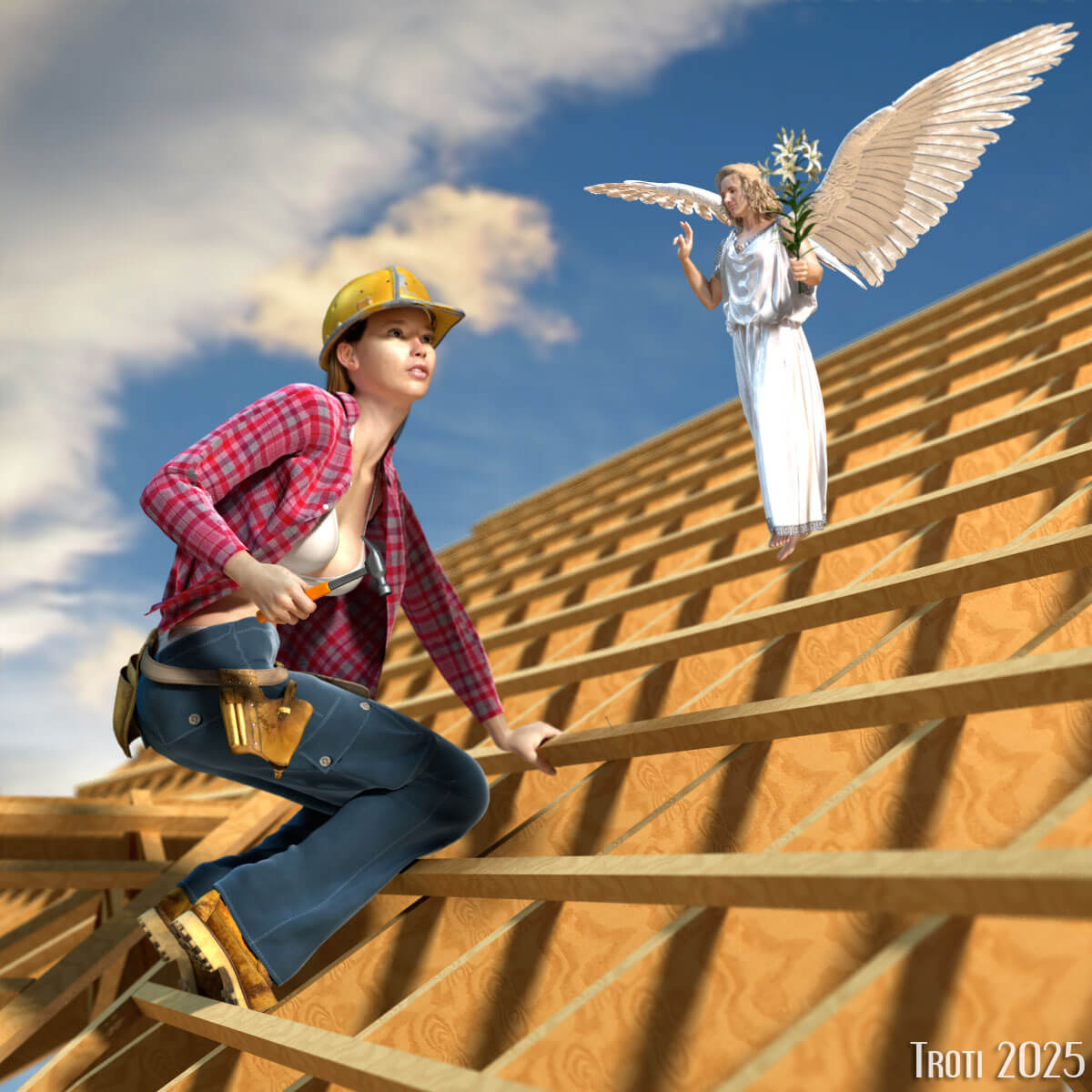 News from 7th Heaven 3D Render, Digital Art by Marcopol
