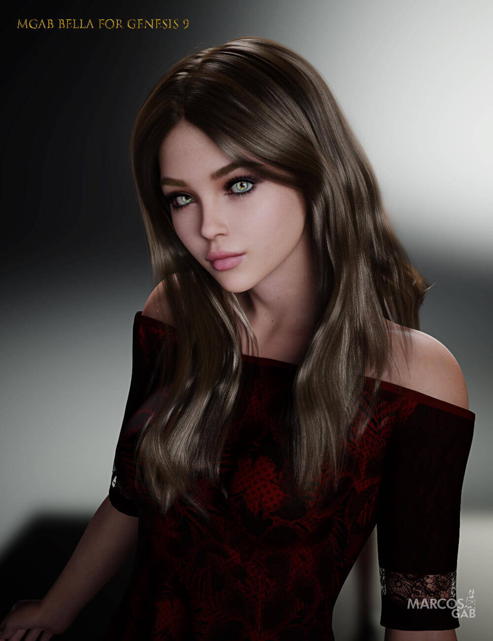 MGAB Bella for Genesis 9 3D Render, Digital Art by MarcosGAB