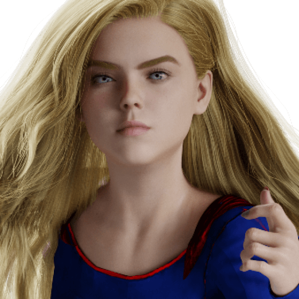 Milly Alcock As Supergirl 2 3D Render | RenderHub Gallery