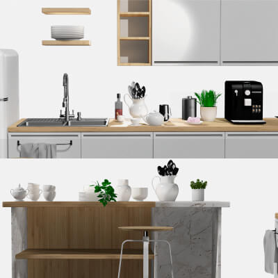 Max 3D Models | Interiors | Kitchens | RenderHub