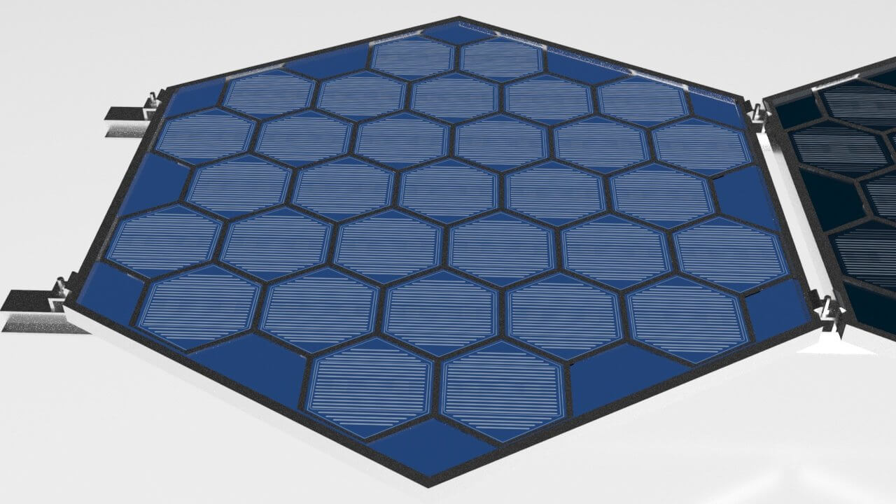 Solar Panel Hexagonal - 3D Model by Marius B