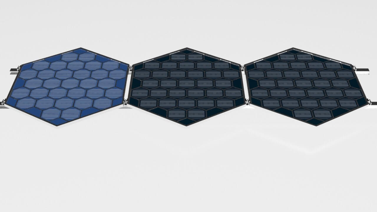 Solar Panel Hexagonal - 3D Model by Marius B