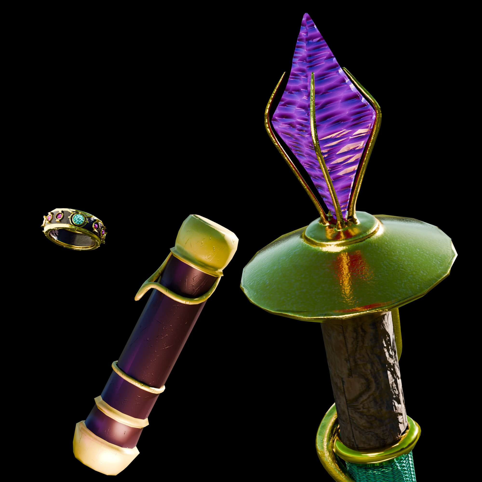 Magical Set Items - 3D Model by MARKOaf