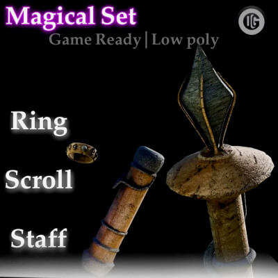 Magical Set Items - 3D Model by MARKOaf