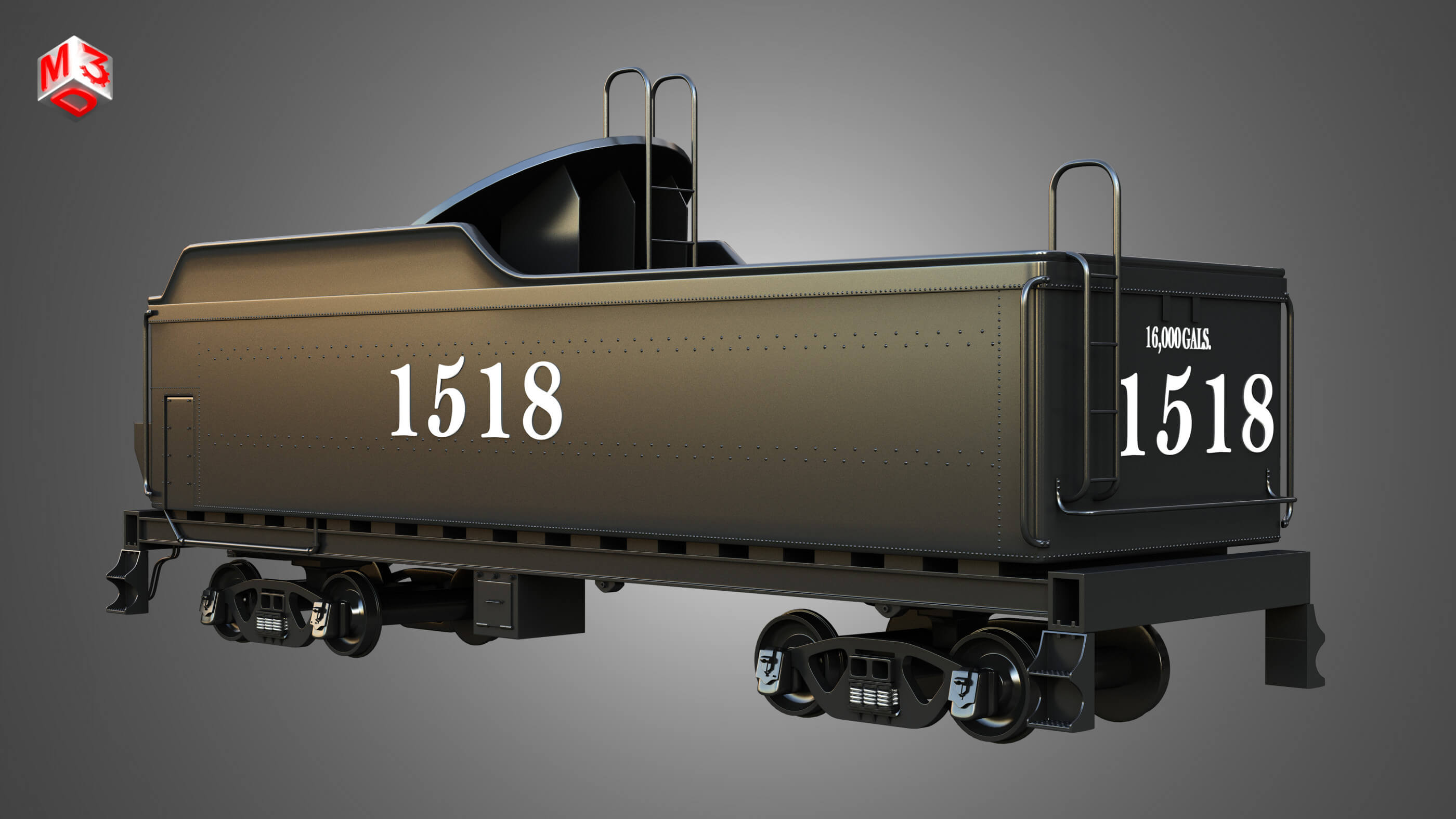 1518 Locomotive Steam Wagon - 3D Model by Markos3d