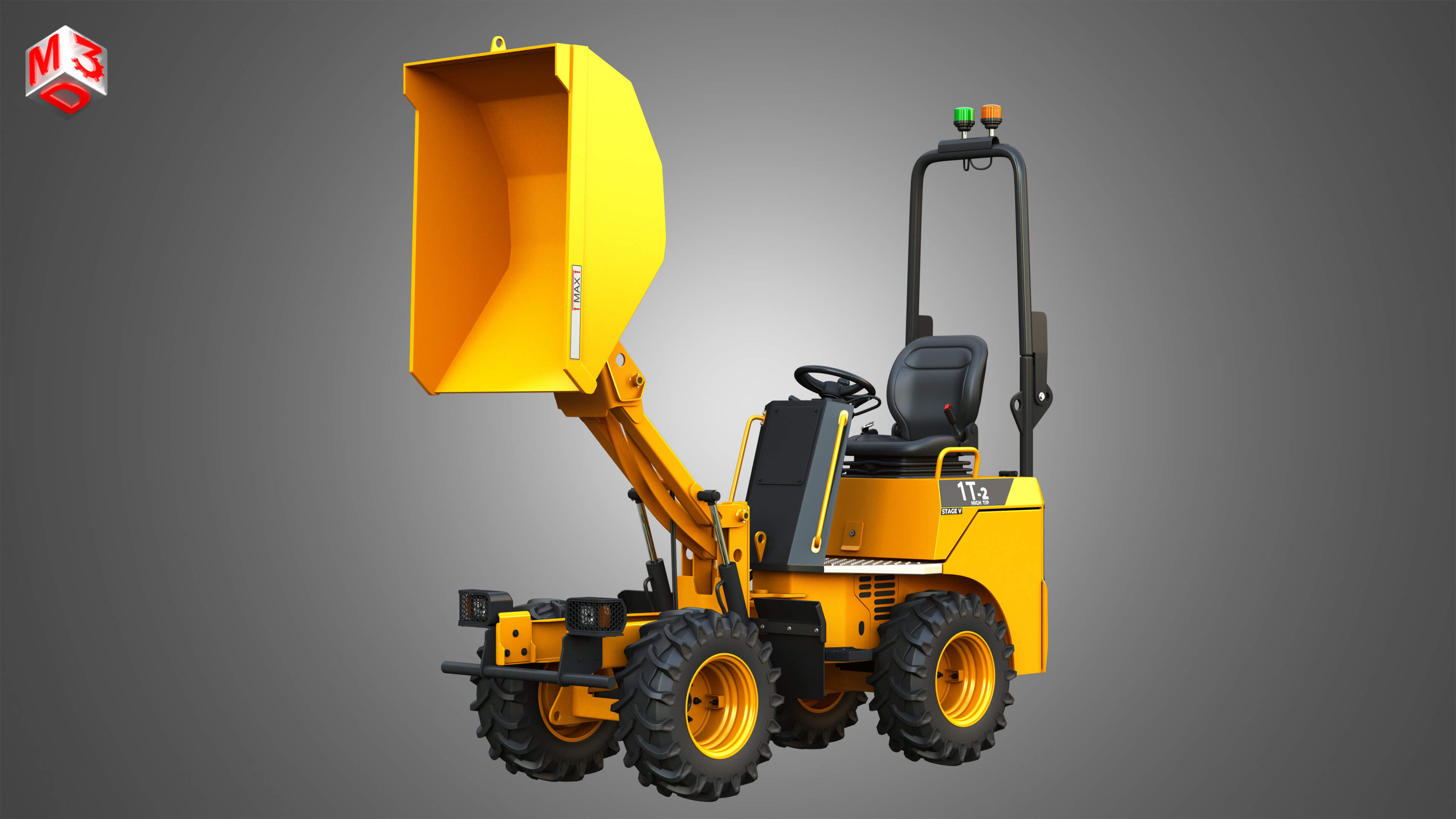 1T-2 Electric High Tip Dumper 3D Model by Markos3d