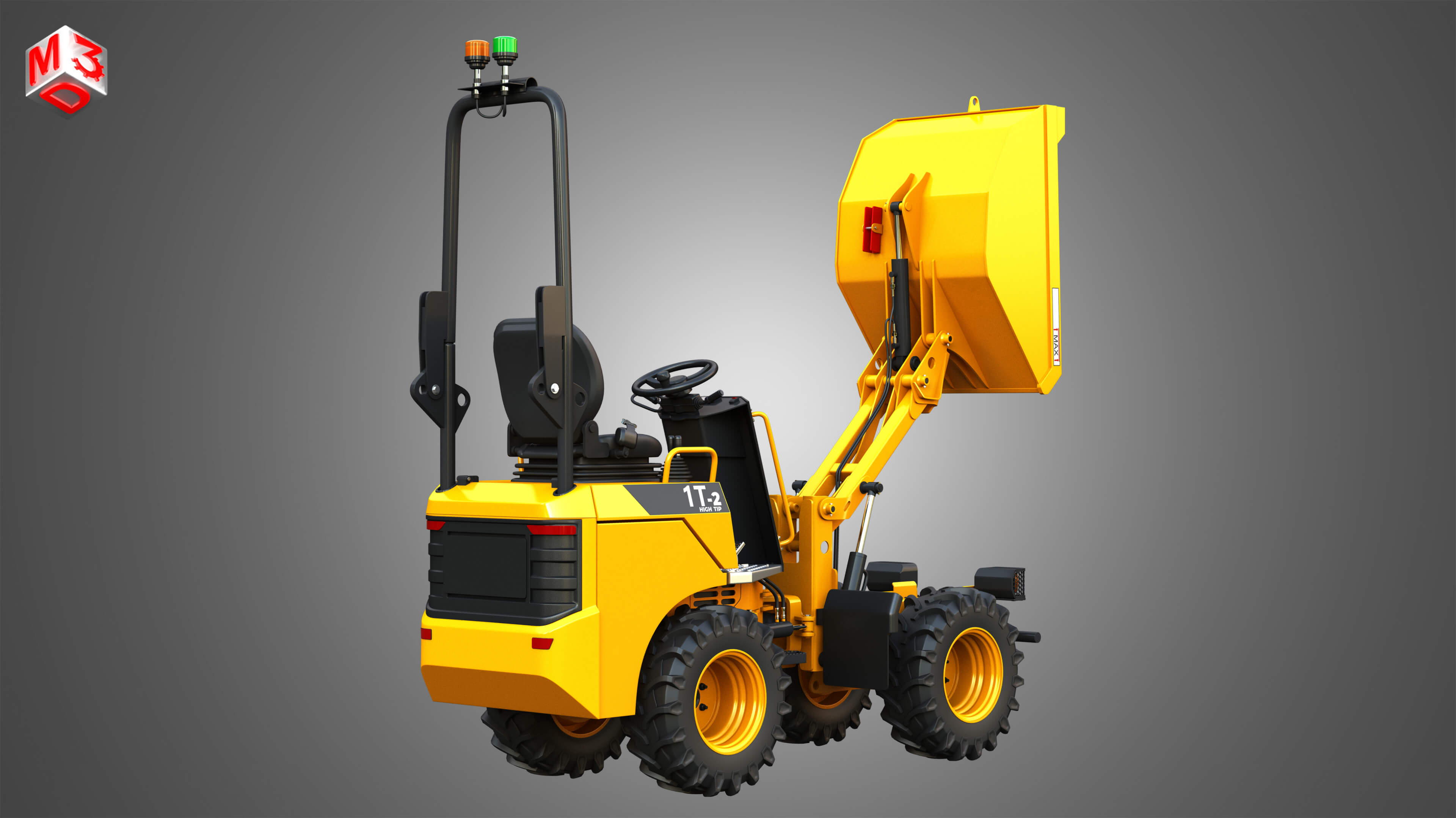 1T-2 Electric High Tip Dumper 3D Model by Markos3d