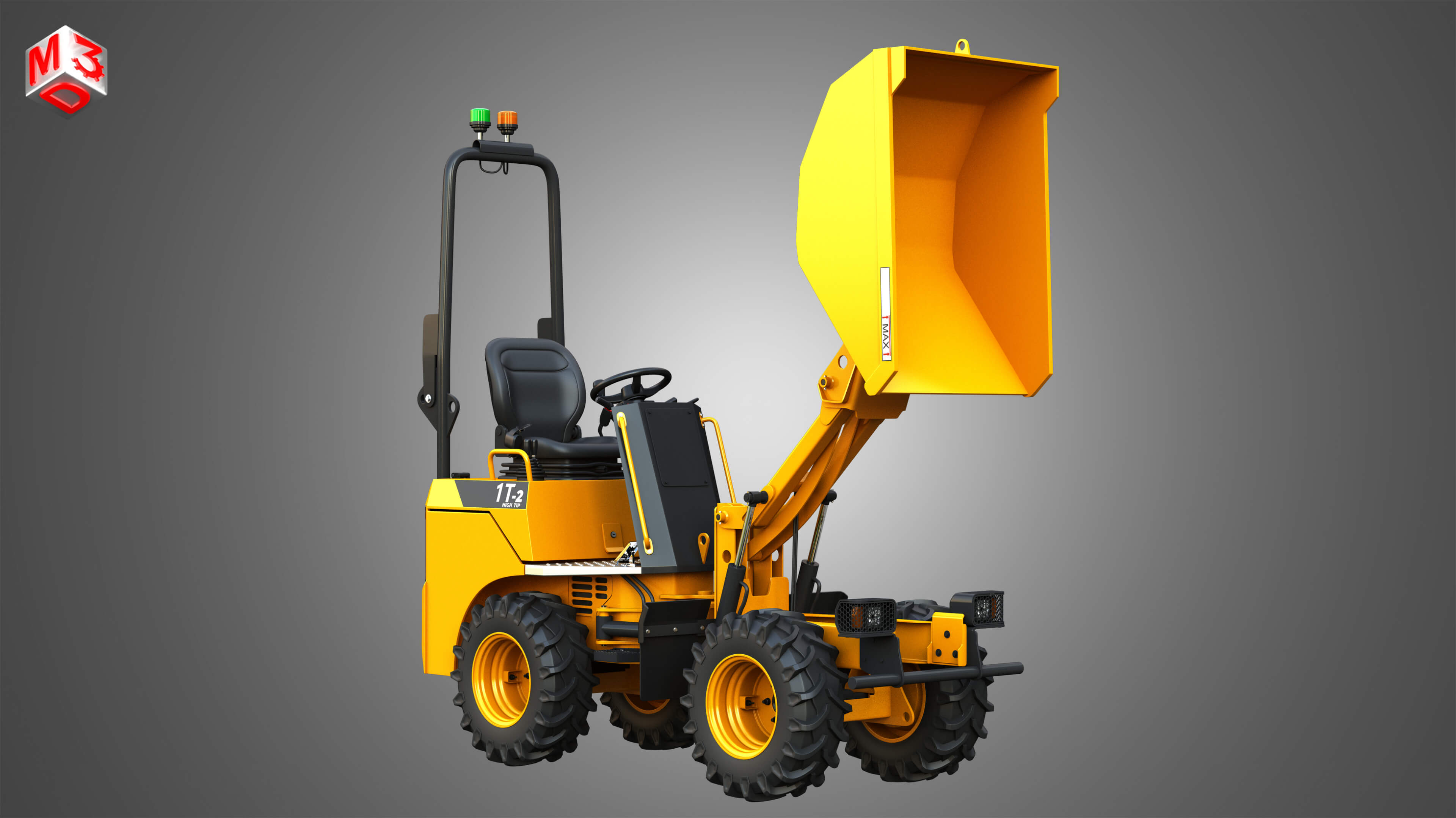 1T-2 Electric High Tip Dumper 3D Model by Markos3d