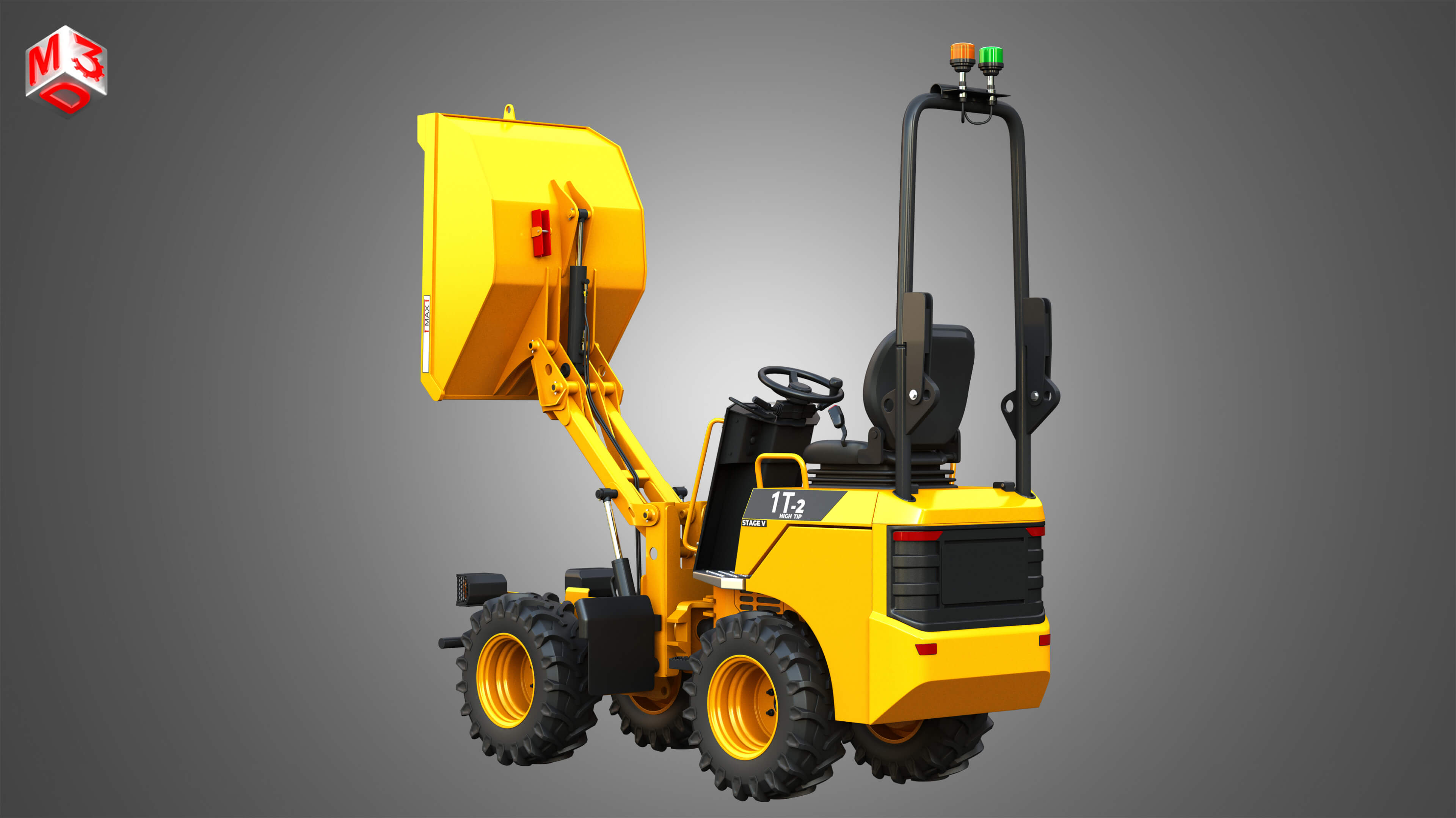 1T-2 Electric High Tip Dumper 3D Model by Markos3d